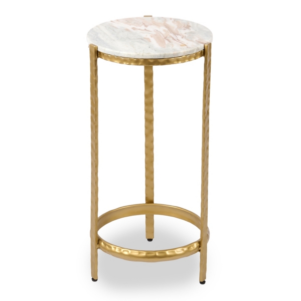 Gold Metal Round Stella Cocktail Table | Kirklands Home