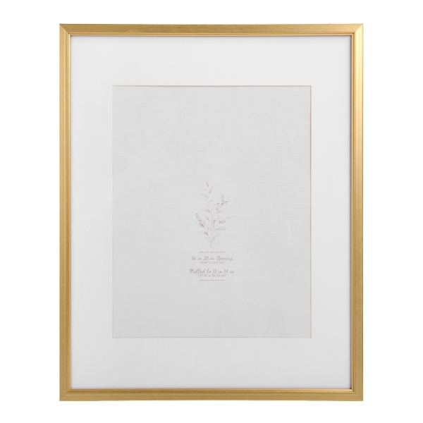 Matte Gold Rectangular Picture Frame, 16x20 | Kirklands Home