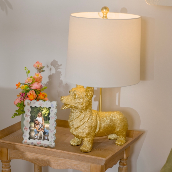 Gold Corgi Table Lamp | Kirklands Home